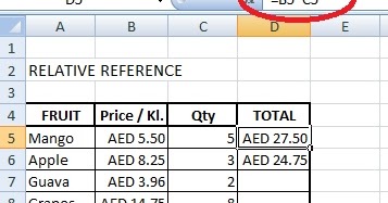 Teacher's Corner: MS EXCEL- Relative Reference and Absolute Reference