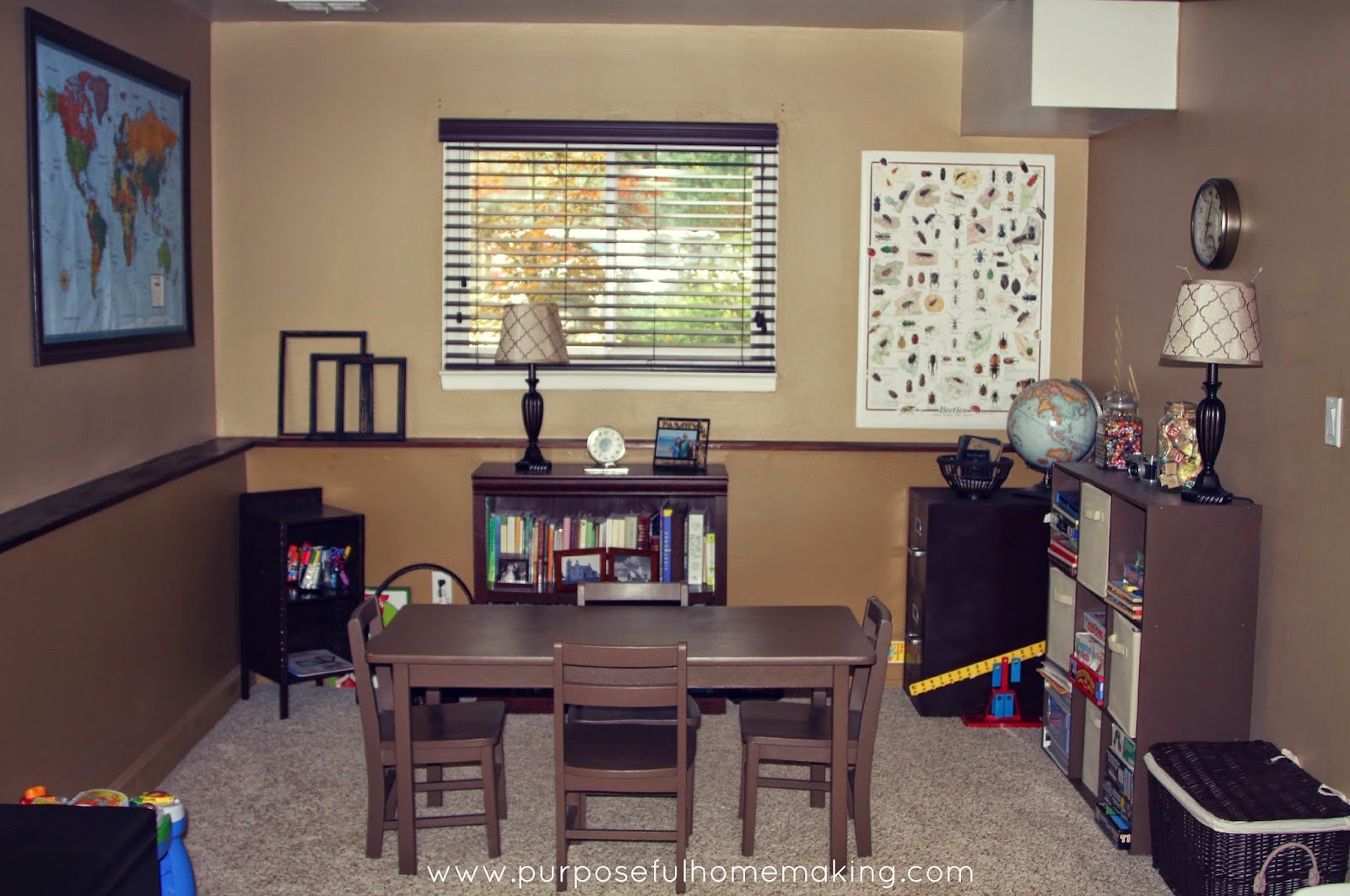 Purposeful Homemaking: Our New Vintage School Area {The Big Reveal!}