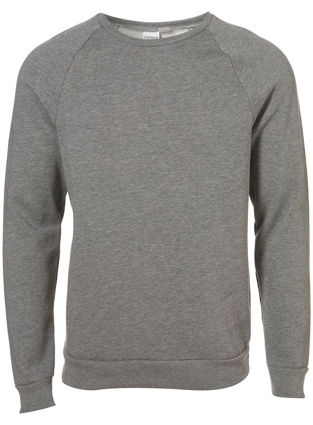 Casual Collars moda męska!: grey raglan plain sweatshirt topman