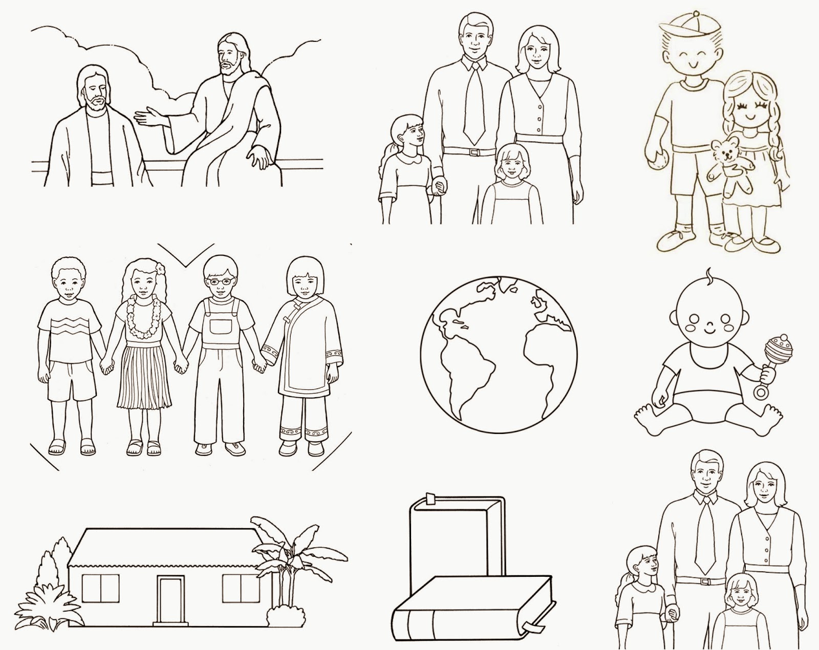 Kami's Primary Music Ideas: The Family Is of God - Picture Prompts