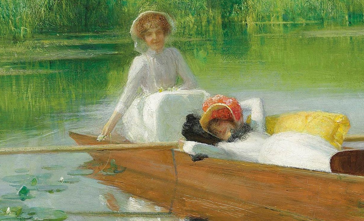 Arthur Hacker (1858-1919) ~ Punting on the Thames, 1901 | Arte e ...