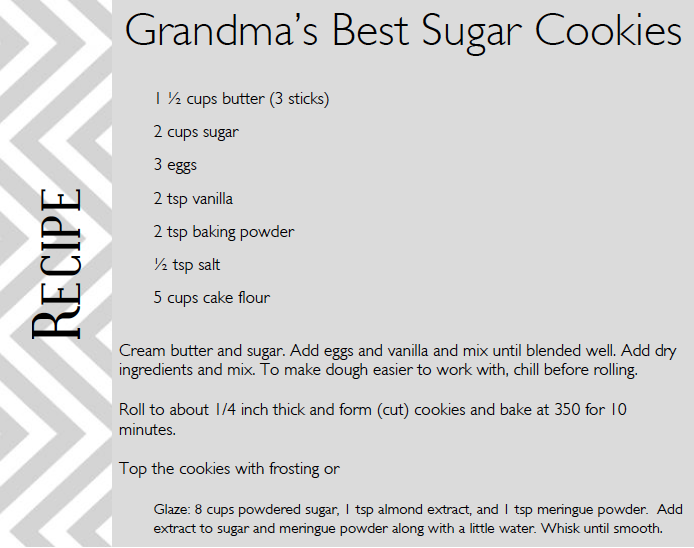 Celebrating Happy: Grandma's Sugar Cookies