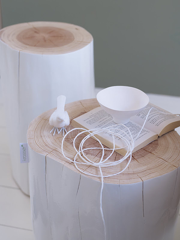 WindMill deco: Tree Stump Table! Mesas con troncos!