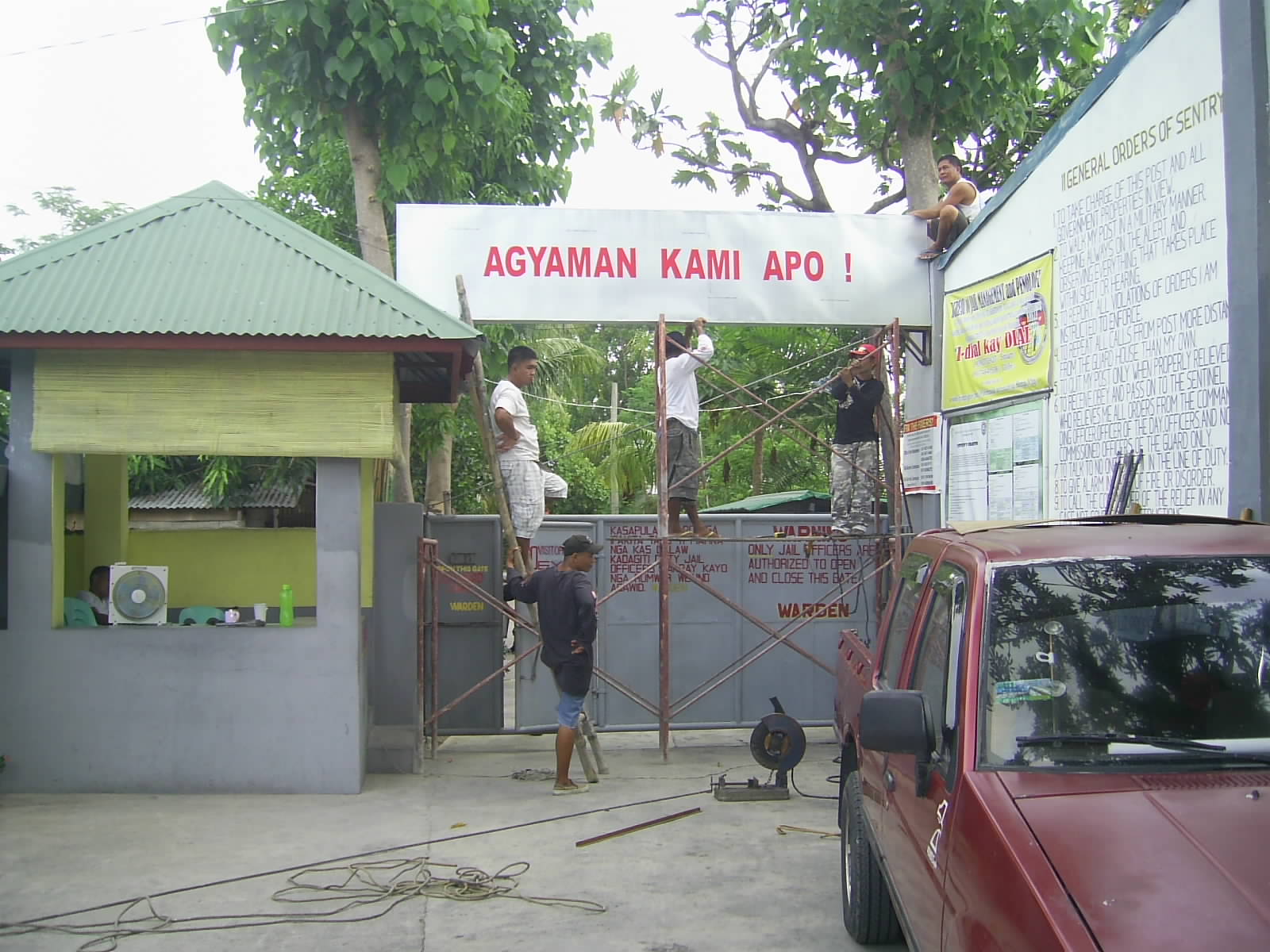 Installation of BJMP Panaflex Signage | Your Title