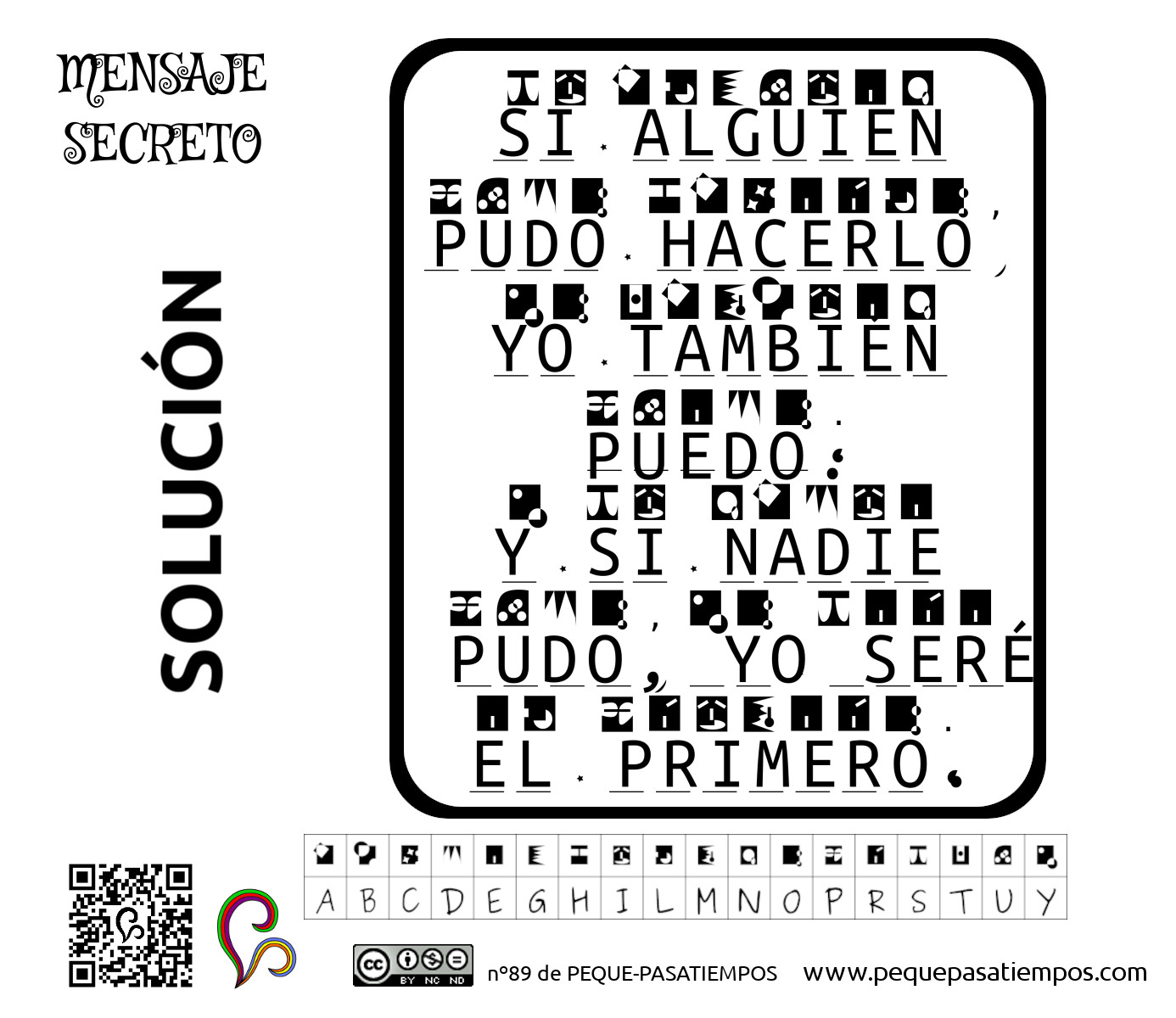 Peque-pasatiempos: Mensajes Secretos