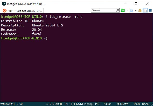 WSL その201 - WSLにUbuntu 20.04 LTSをインストールするには - kledgeb