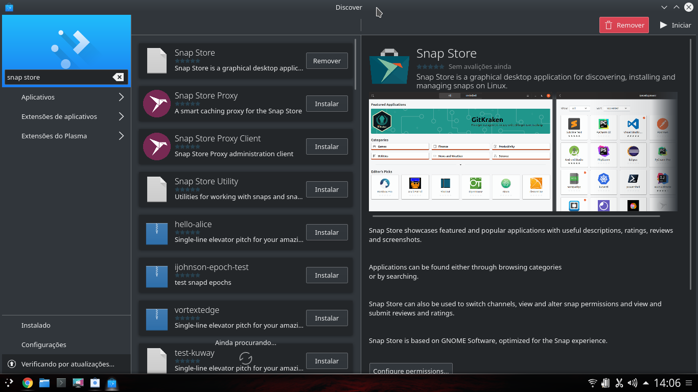 APP Snap Store no seu GNU/Linux