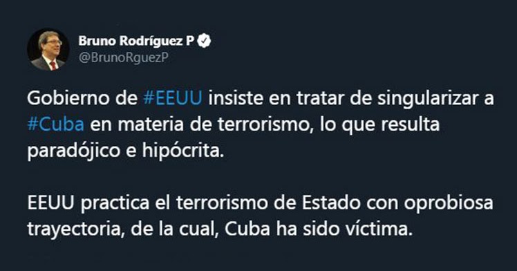 Cuba Isla Mía Rechaza Canciller De Cuba Acusaciones De Ee Uu Sobre