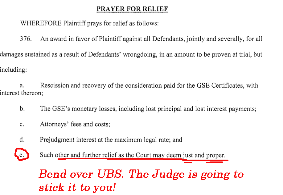 On UBS and the FHFA Lawsuit | Zero Hedge | Zero Hedge