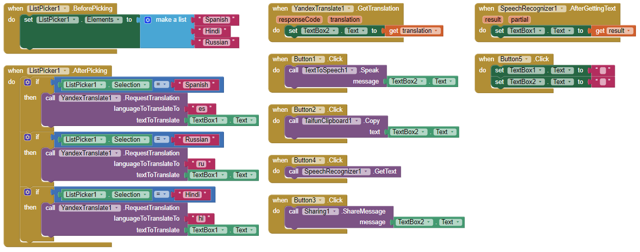 How to create a Multi Language Translation app in MIT App Inventor 2