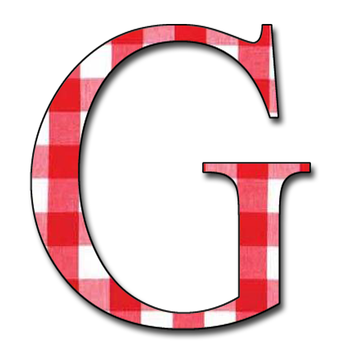 GRANNY ENCHANTED'S BLOG: Free Red Gingham Digi Scrapbook Alphabet
