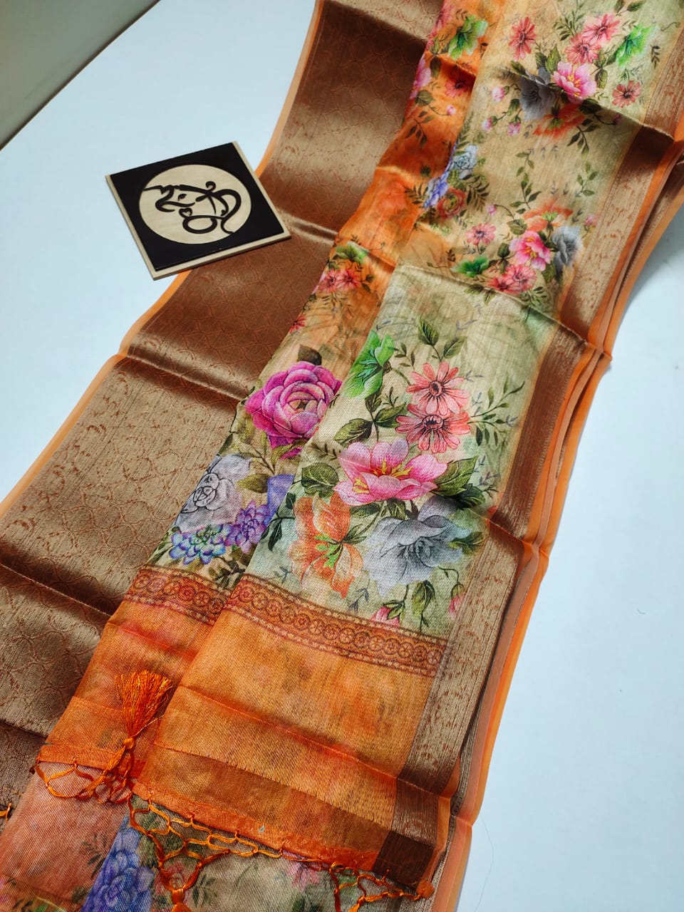 Floral warm silk sarees