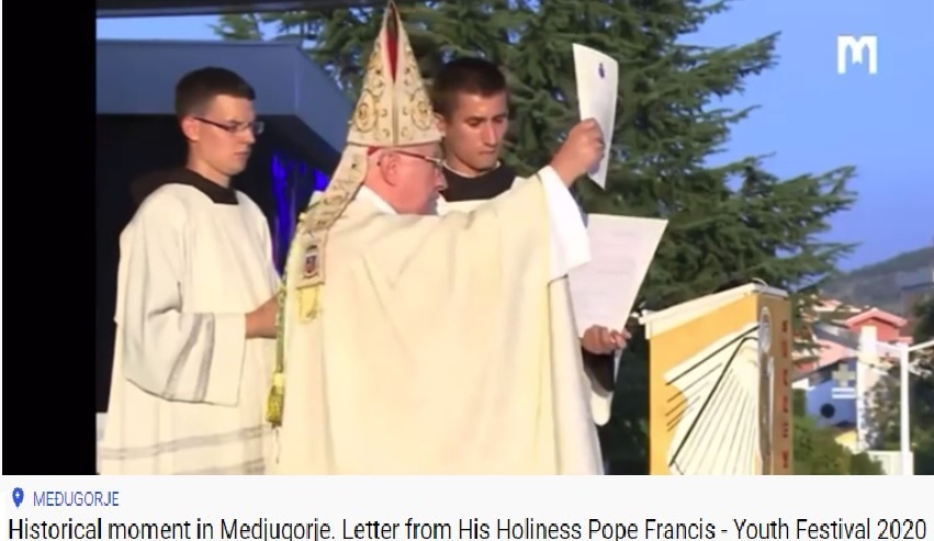 Mir-Peace Medjugorje: Historical! Letter from His Holiness Pope Francis to Medjugorje: Mladifest ...