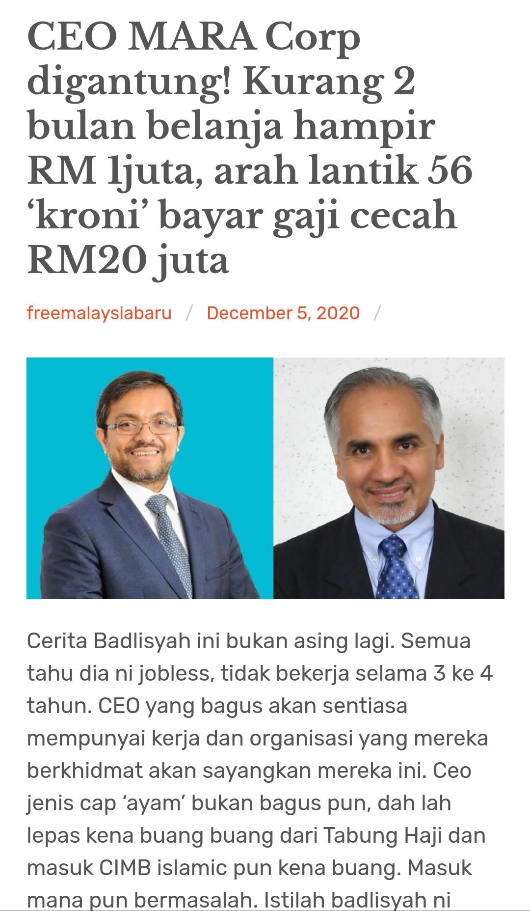 Another Brick in the Wall: Did MARA Corp's Director Megat Shahriman ...