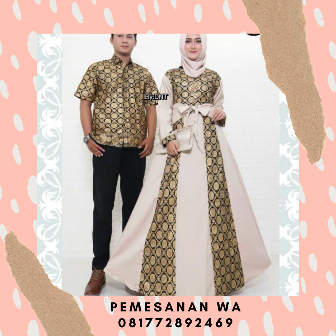 Model Baju Gamis Batik Couple Sarimbit Couple Saraswati Kemeja Lengan ...