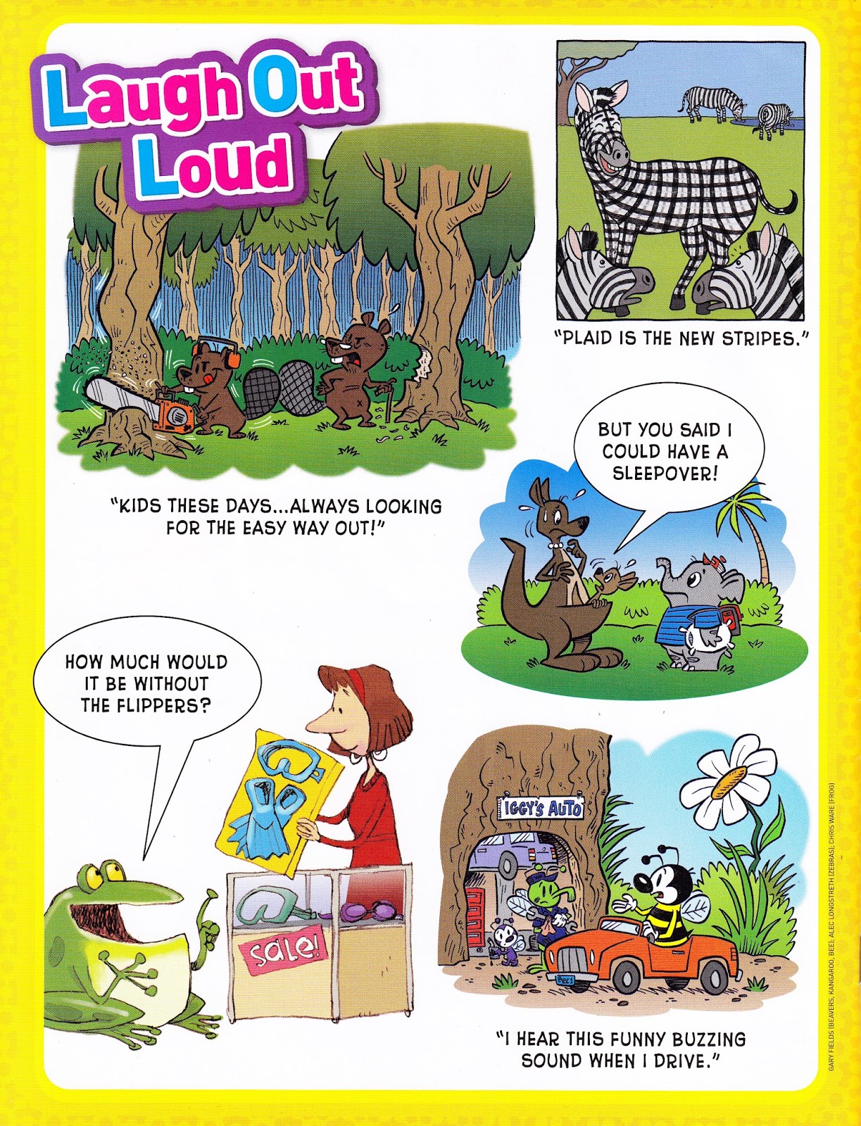 Gary Fields Studios blog: National Geographic Kids Gag Cartoons!!..