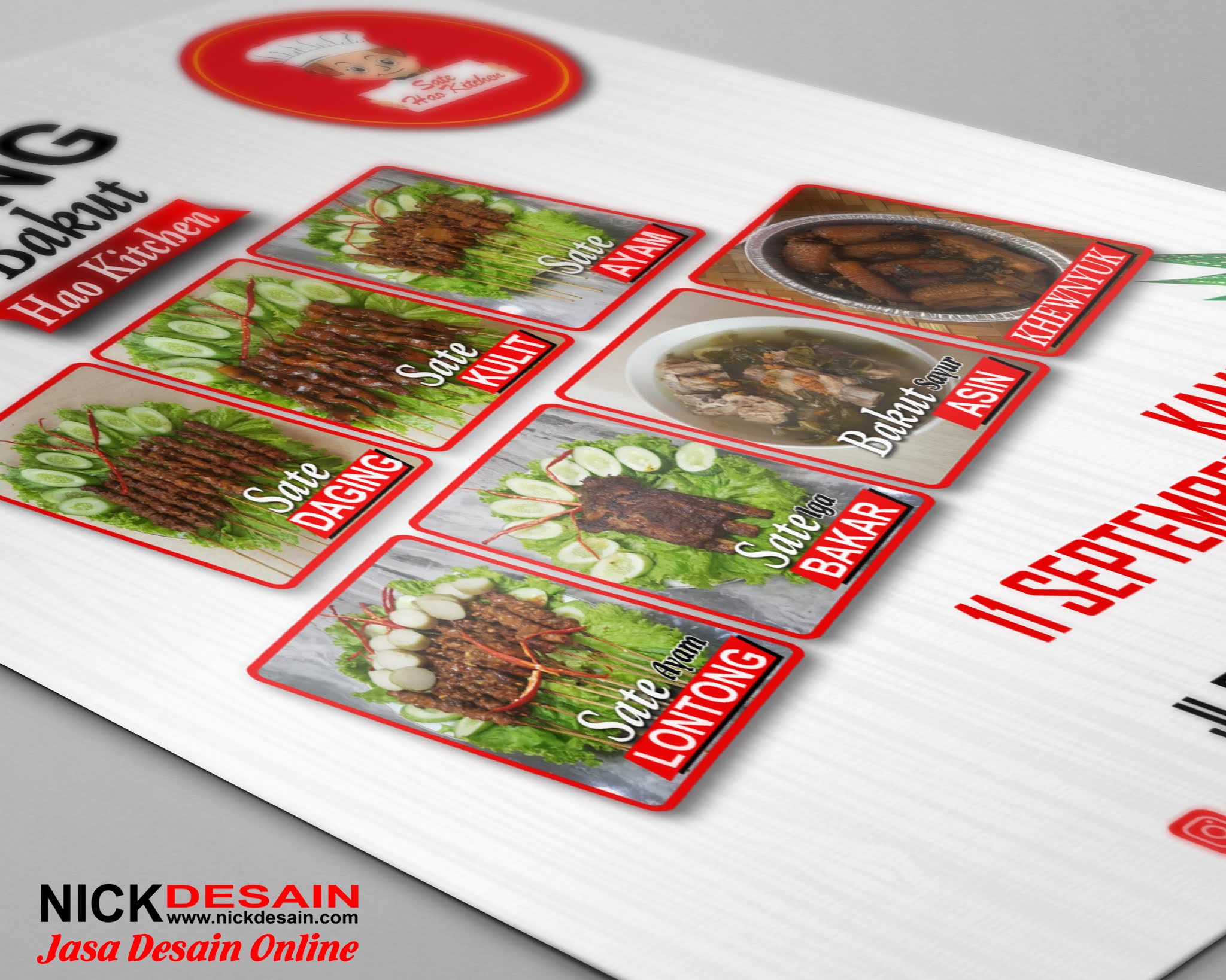 Contoh Desain Flayer - Brosur Grand Opening Sate resto | Percetakan ...