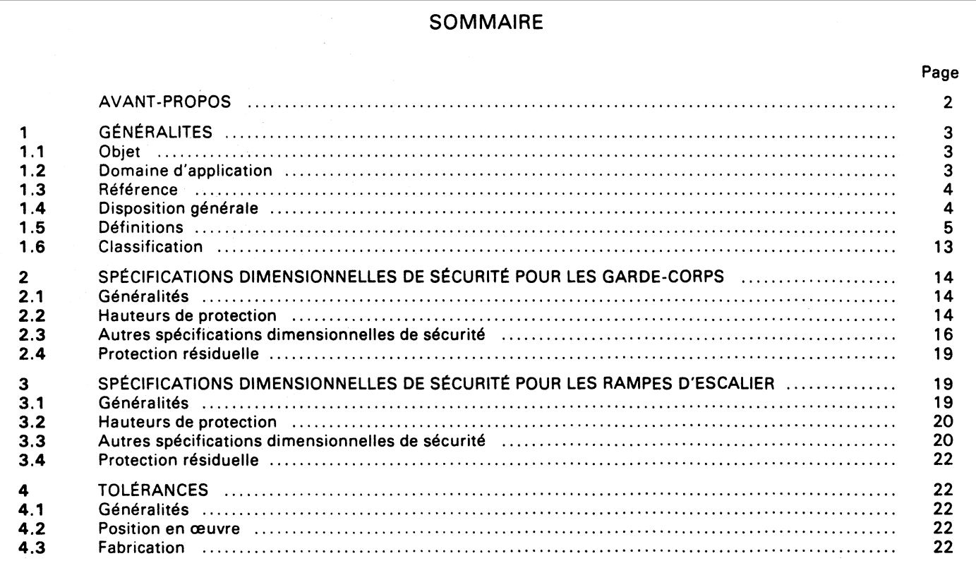 NF P01-012; Dimensions des garde-corps - Règles de sécurité relatives aux dimensions des garde ...