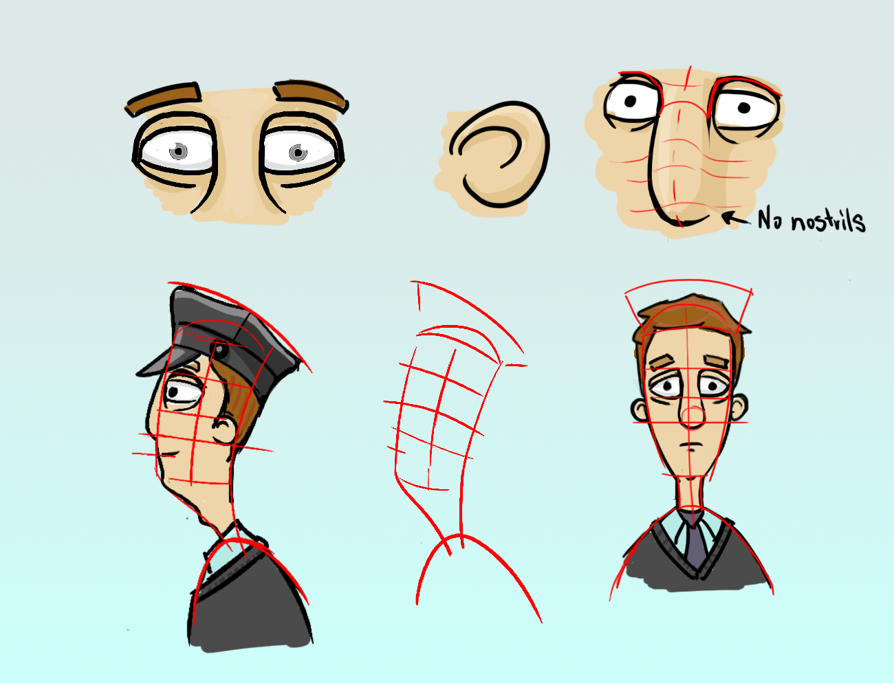 Design for Animation Job: Security Guard re-designed
