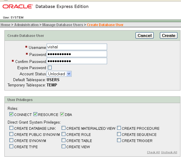 Creating a New Administration Account.... In Oracle 10g | PROGRAMMING WORLD