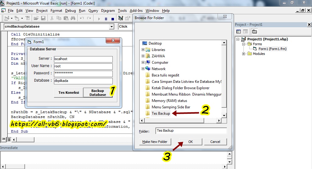 Backup Schema Database Mysql Dengan Vb6 Kumpulan Source Code Aplikasi Visual Basic 60 Vb6