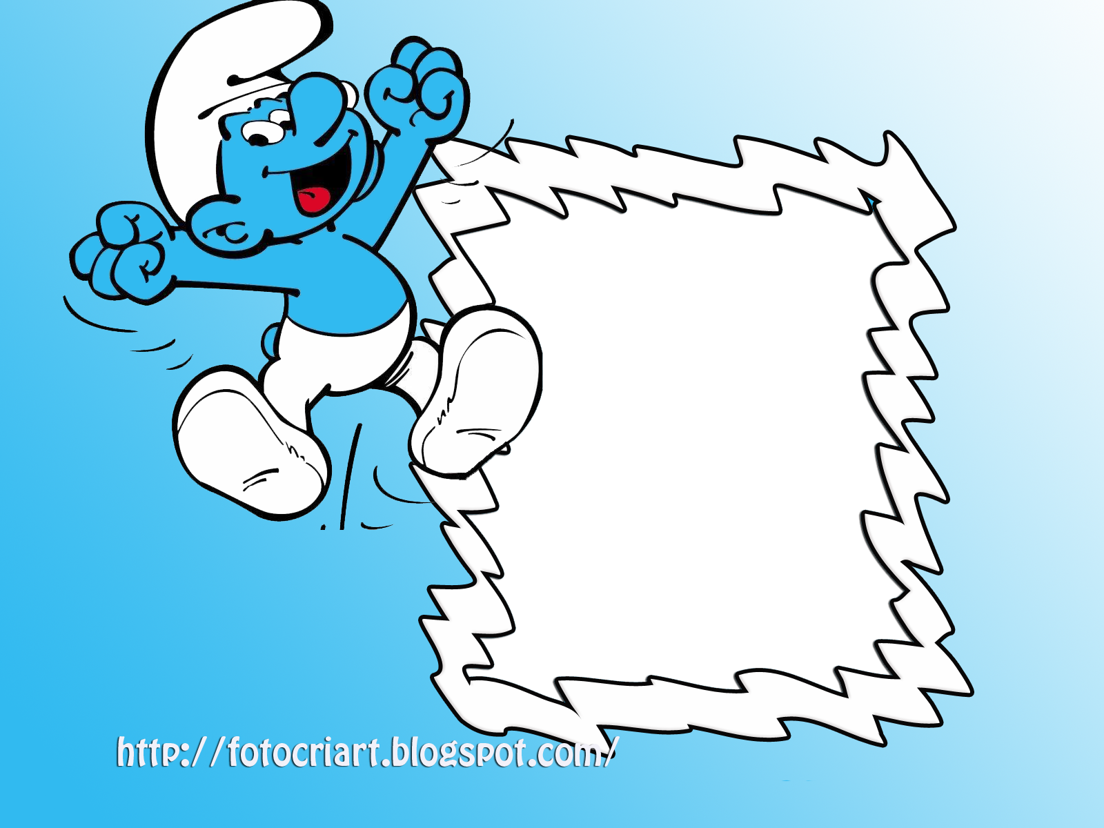 Fotocriart: Molduras dos Smurfs (Desenho animado)