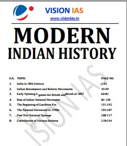 Modern History Mains GS- 1 Notes 2021 by Vision IAS PDF - VISION