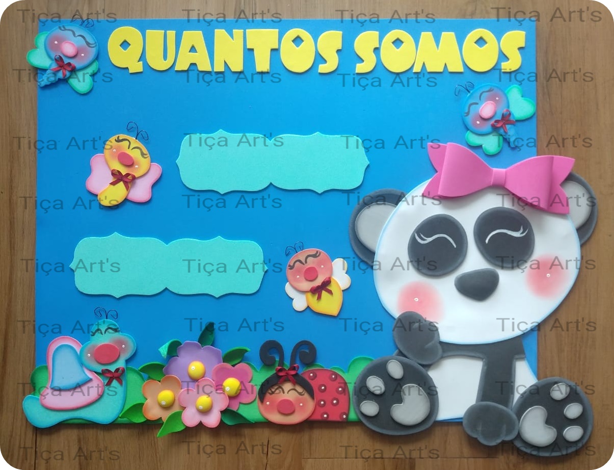 Tiça Art's: DECORAÇÃO SALA DE AULA: PANDA