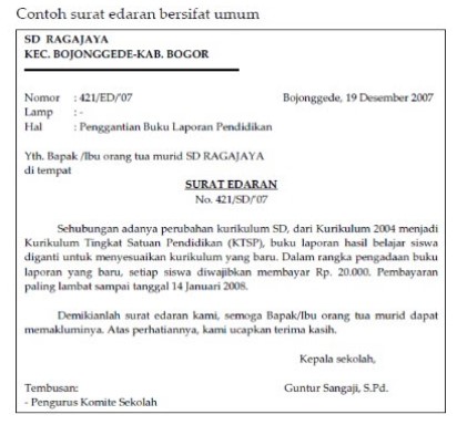 Contoh Surat Edaran yang Baik dan Benar - ASMAUL HUSNA