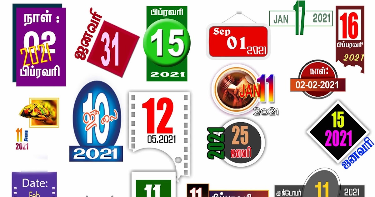 Stylish Date PSD Files Free Downloads - Tamil PSD Files