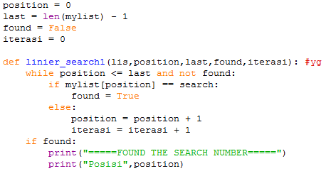 Linier dan Binary Search - Python
