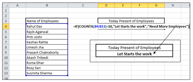 IF with COUNTA formula | How to use the Excel COUNTA function