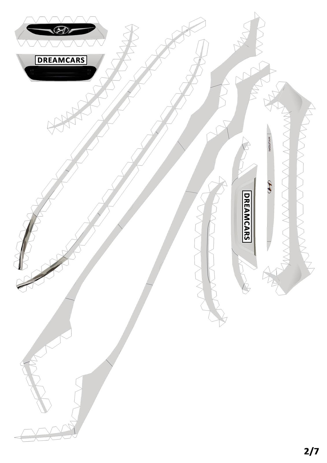 DreamCarsPro: DIY Hyundai Accent Paper Model