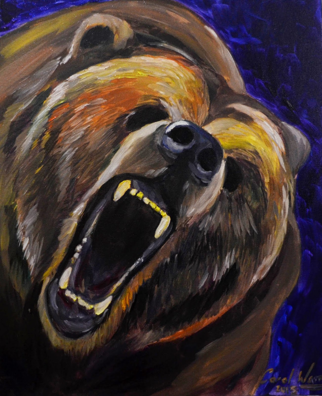 Carolina Wang Arte: Ursos, pintura a óleo