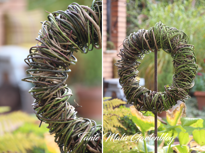 Oktobergarten und ein gedrehter Efeukranz DIY