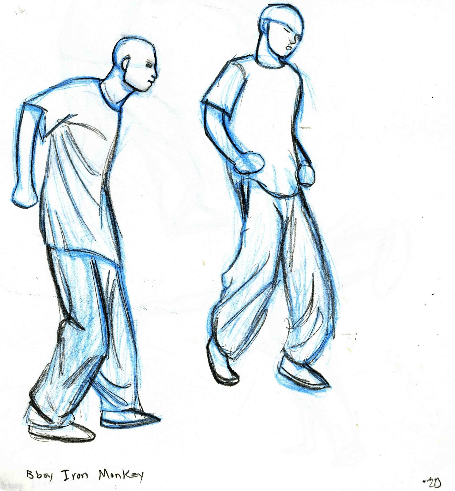 Motion Man's Flipbook: Bboy Gesture Drawings