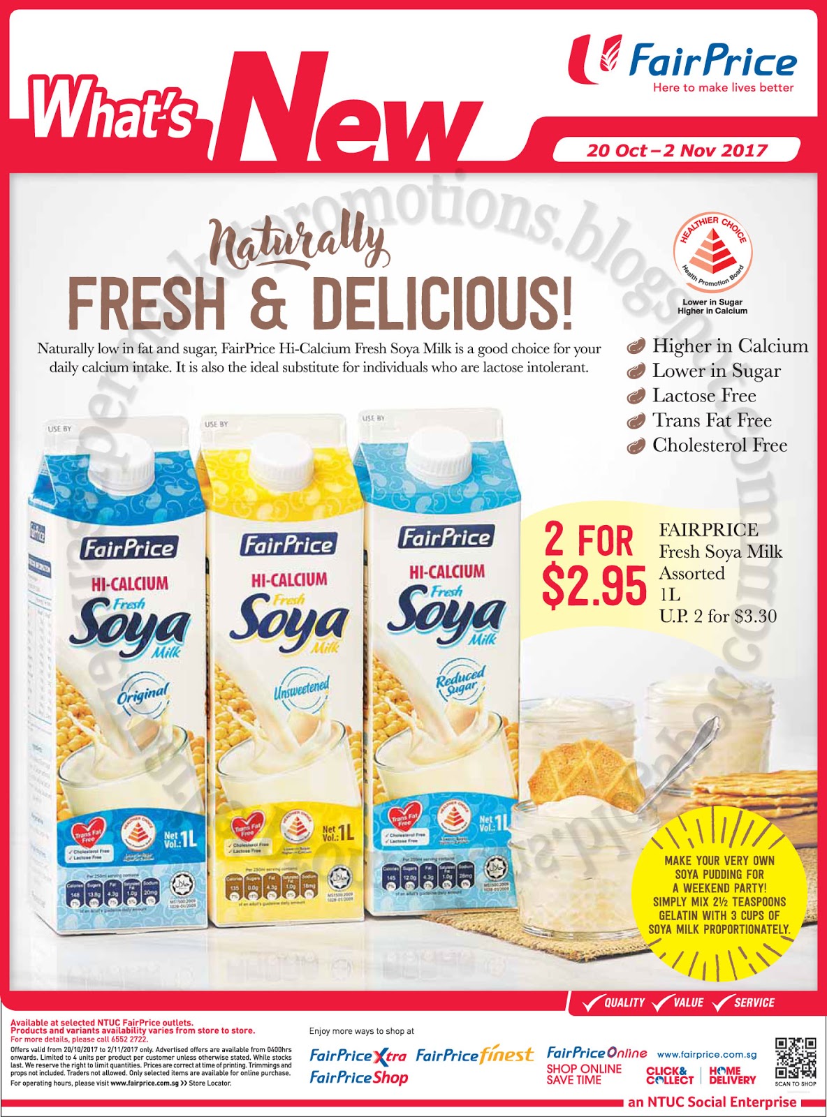 NTUC FairPrice Fresh Soya Milk 20 October - 02 November 2017 ...