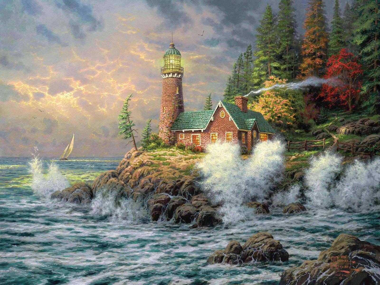 Selección de Paisajes variados de Thomas Kinkade
