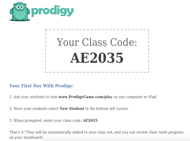 MR. ALLEN'S CLASSROOM: PRODIGY SIGN UP