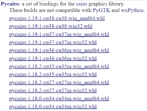 Pip install python cairo