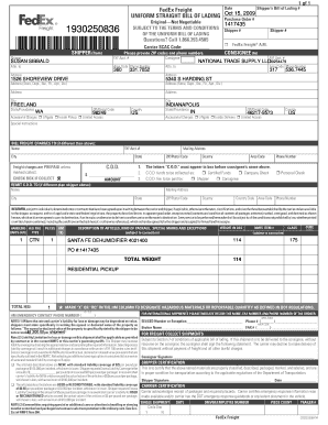 Fedex Blank Bol - Invoice Template