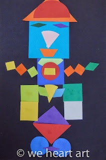 we heart art: Geometric Shape Monsters