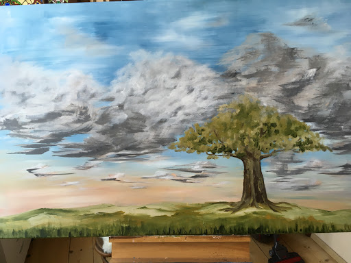 Step by Step Large format tree painting