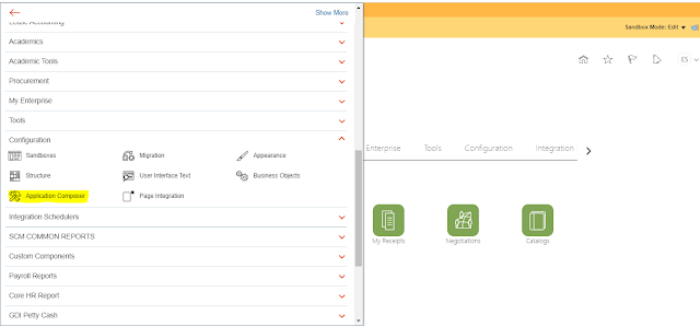 Oracle Application Oracle Fusion Application Composer How To Create A Custom Object And Page