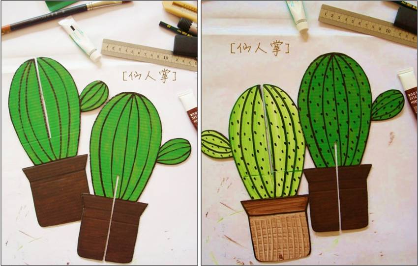 EL BAÚL DE BERTHA - MANUALIDADES: Como Hacer un CACTUS de CARTÓN