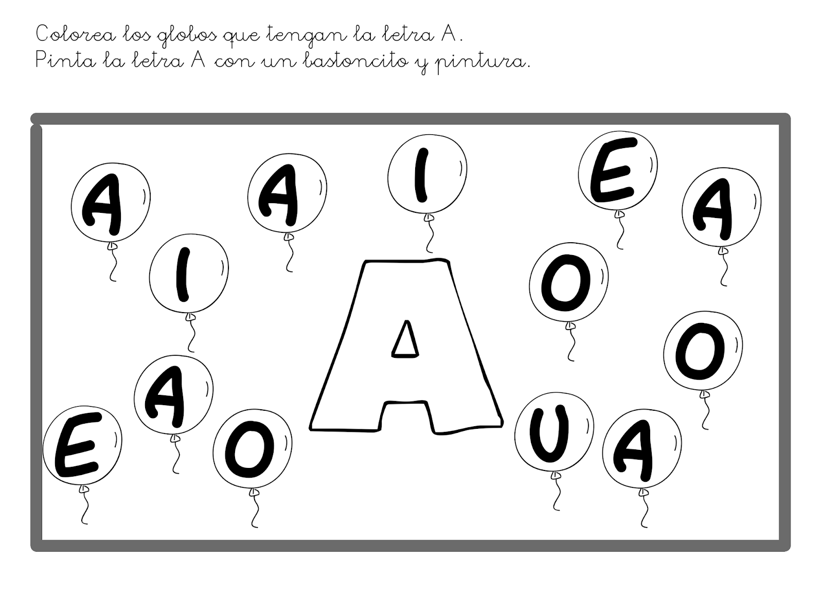 ¿Qué puedo hacer hoy?: Coloreamos la A