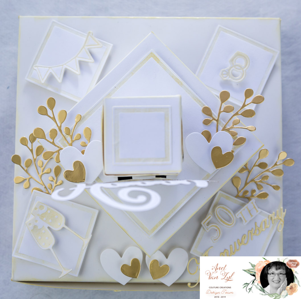 50th Anniversary Box & Card with Anet - Couture Creations