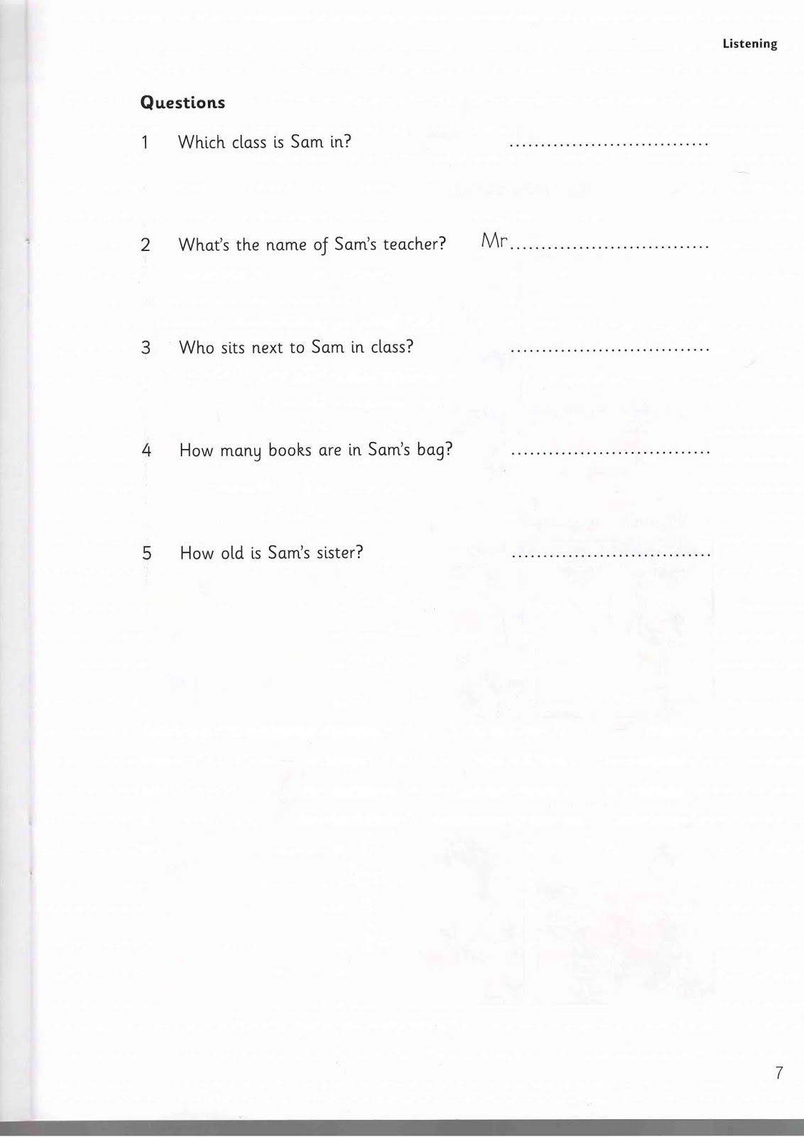 English Cambridge Tests - Starters 01 - Let Your Hair Down!