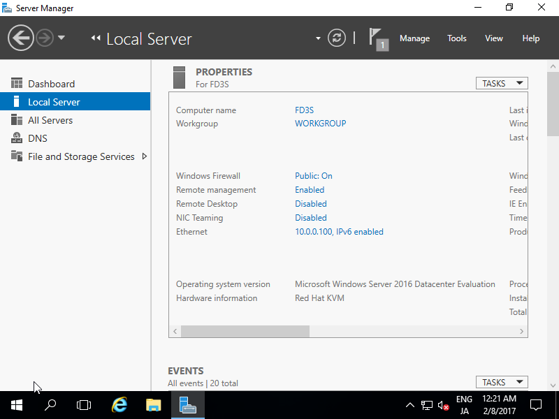 Network | Remote Desktop Windows Server 2016 - solvedia