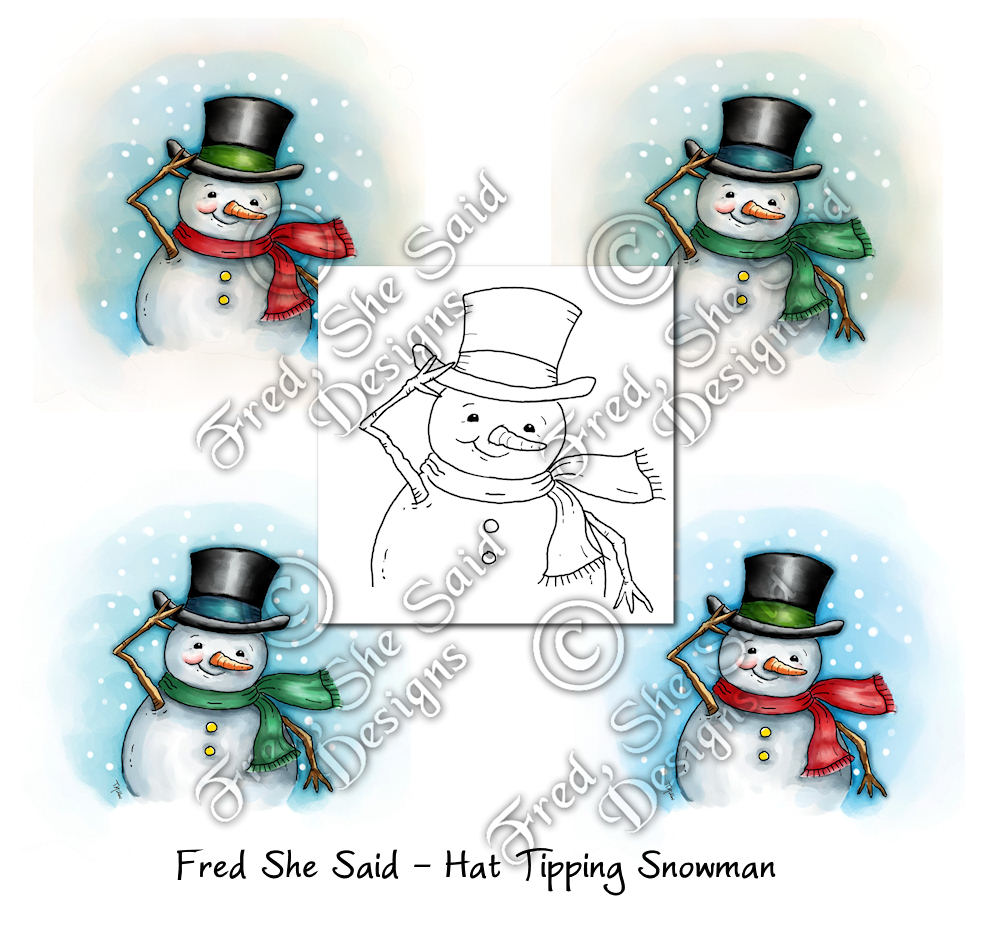 Fred, She Said Designs .... The Store: Hat Tipping Snowman